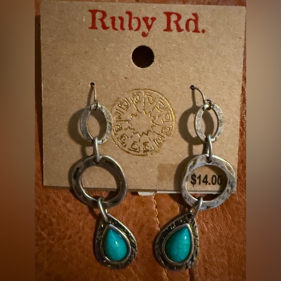 Ruby Rd. | Jewelry | Ruby Rd Silver Tone And Faux Turquoise Jewelry Set ...